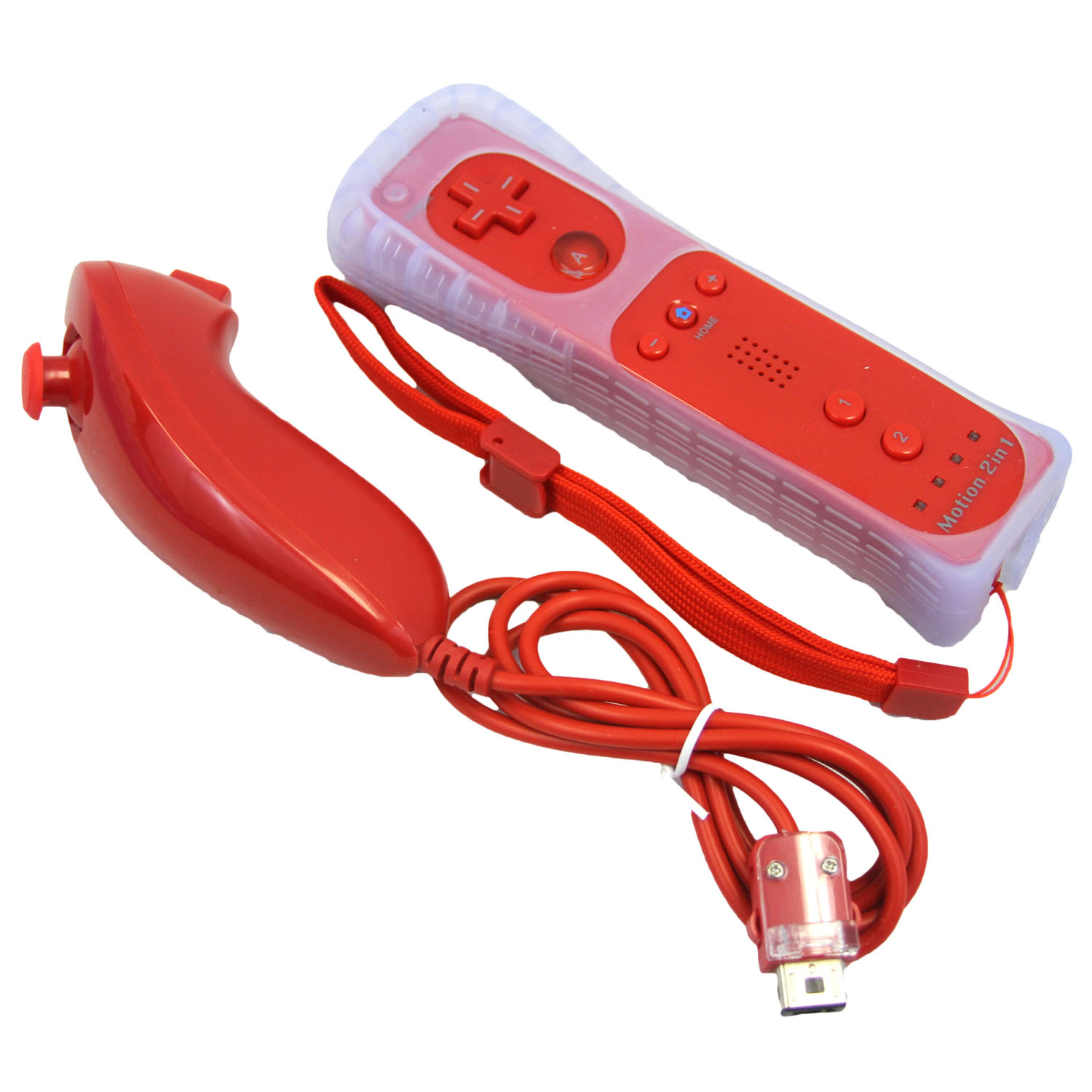 Nintendo Wii RED Remote Controller & Nunchuk Bundle Hexir New (Wiimote ... Nintendo Wii RED Remote Controller & Nunchuk Bundle Hexir New (Wiimote ...